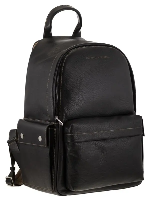 Brunello Cucinelli Grained Calfskin Backpack