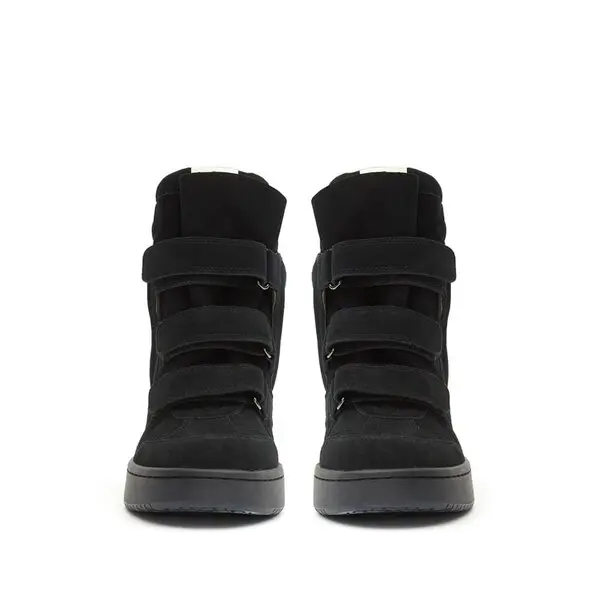 Isabel Marant Étoile Suede Wedge High-top Sneakers - Black