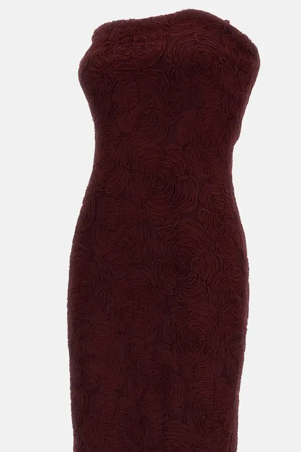 ROTATE BY BIRGER CHRISTENSEN Flower Mesh Flounce Dress