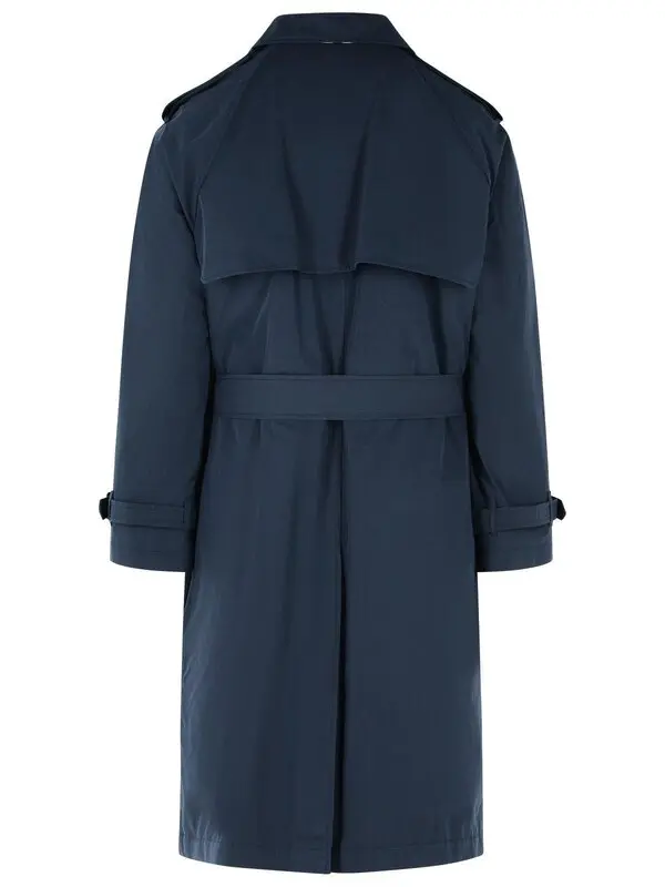 Burberry Highbury' Navy Polyester Blend Trench Coat