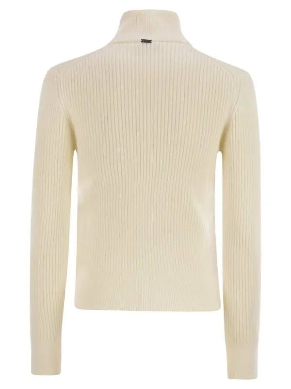 Herno Wool Ribbed Cardigan