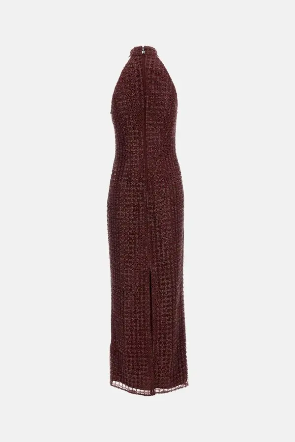 ROTATE BY BIRGER CHRISTENSEN Beaded Maxi Dress