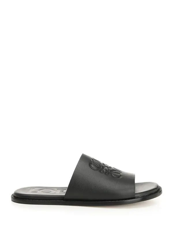 Loewe Anagram Flex Slide - Black