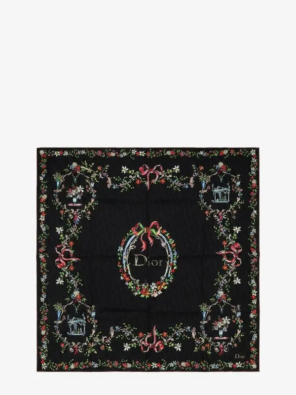 Dior Arabesque Dioriviera 90 Silk Foulard - Multicolor