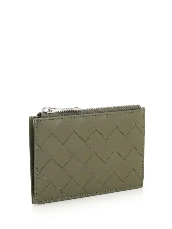 Bottega Veneta Woven Card Holder With Zip