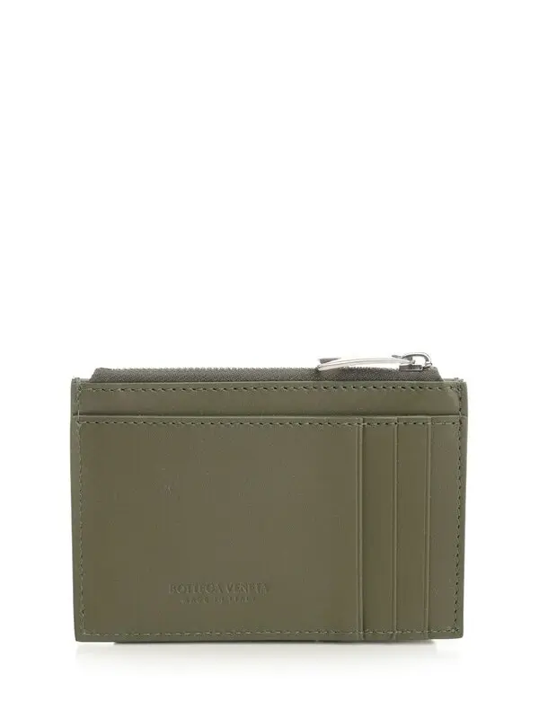 Bottega Veneta Woven Card Holder With Zip