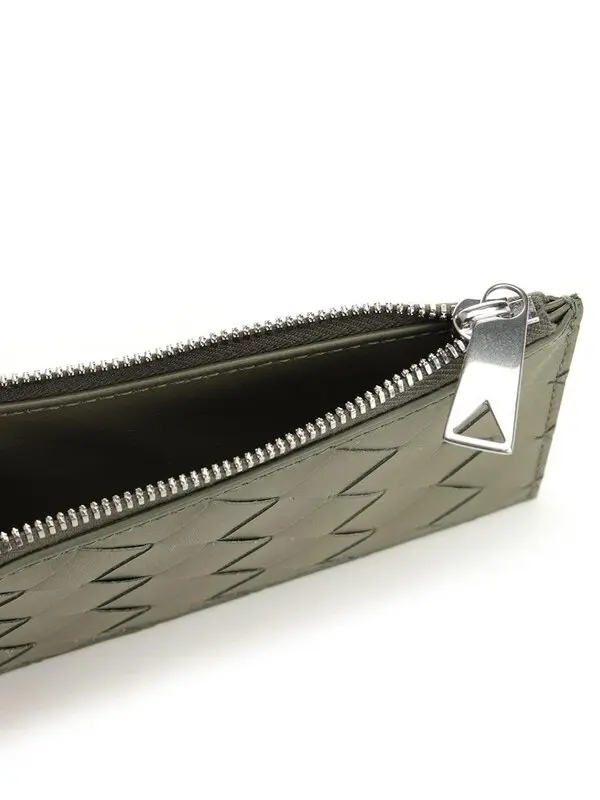 Bottega Veneta Woven Card Holder With Zip