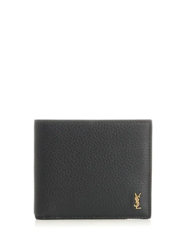 Saint Laurent Leather Bifold Wallet - Blue