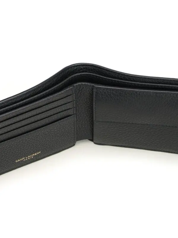 Saint Laurent Leather Bifold Wallet - Blue