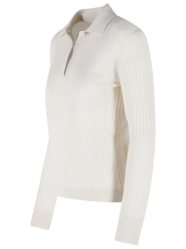 Max Mara Gitano' Ivory Cashmere And Silk Sweater