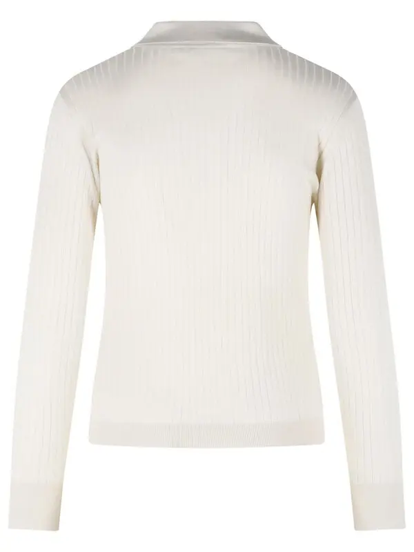Max Mara Gitano' Ivory Cashmere And Silk Sweater