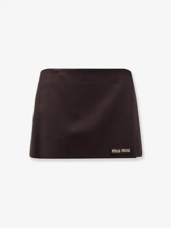 Miu Miu Mohair And Virgin Wool Mini Skirt - Multicolor
