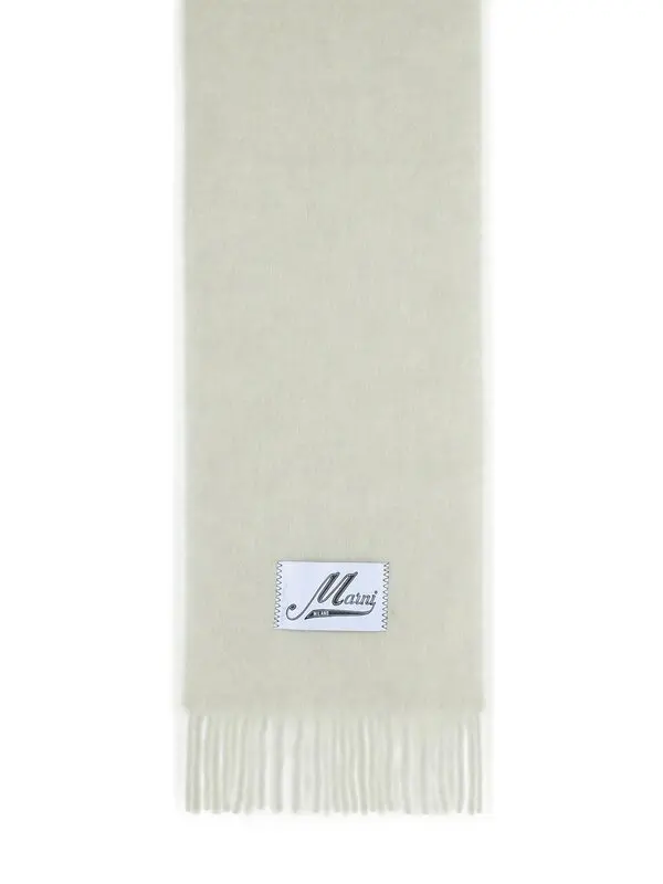 Marni Light Grey Alpaca Blend Scarf