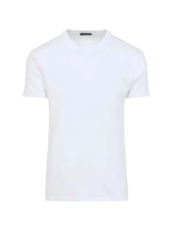 TOM FORD Crew-neck, Short-sleeved T-shirt - White