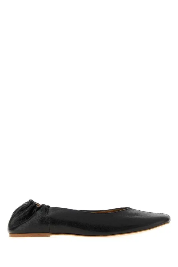 A.p.c. Leather Juliet Ballerinas - Black