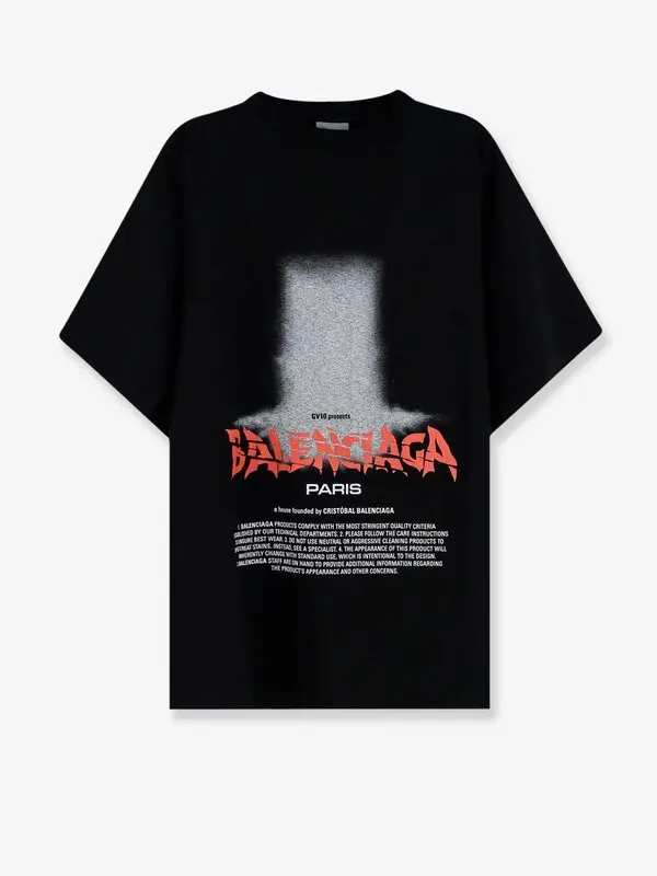 Balenciaga The Door Cotton T-shirt - Black