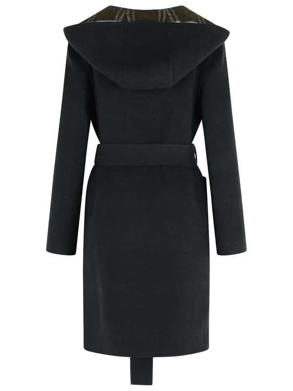 Burberry Hampshire Reversible Wool Coat - Black