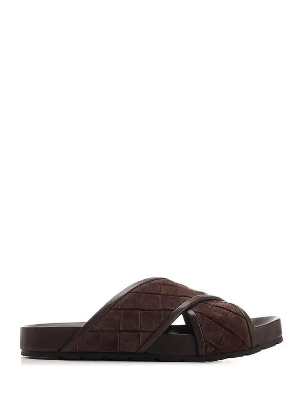 Bottega Veneta Intrecciato Sandal - Brown