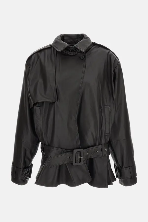 ROTATE BY BIRGER CHRISTENSEN Biker Leather Jacket - Multicolor
