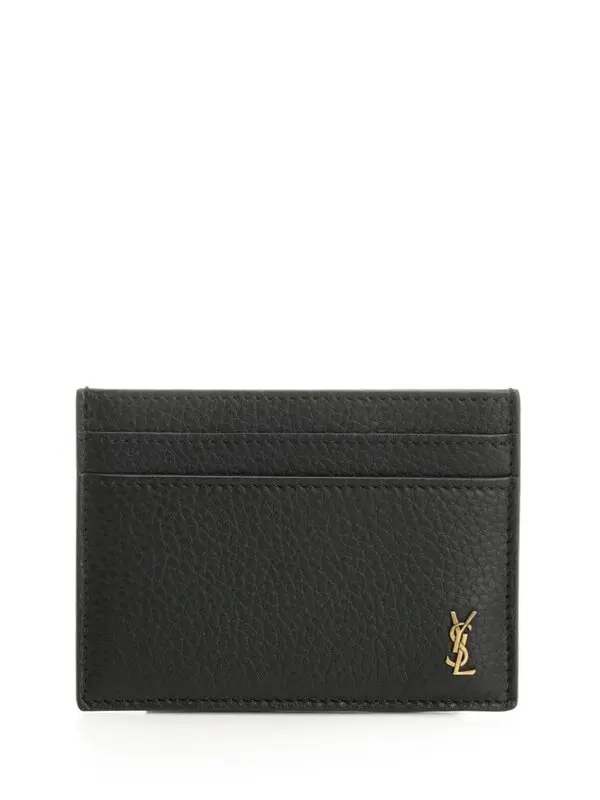 Saint Laurent Tiny Cassandre Card Holder - Black