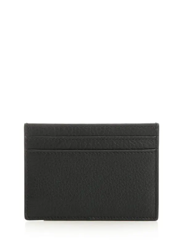 Saint Laurent Tiny Cassandre Card Holder - Black