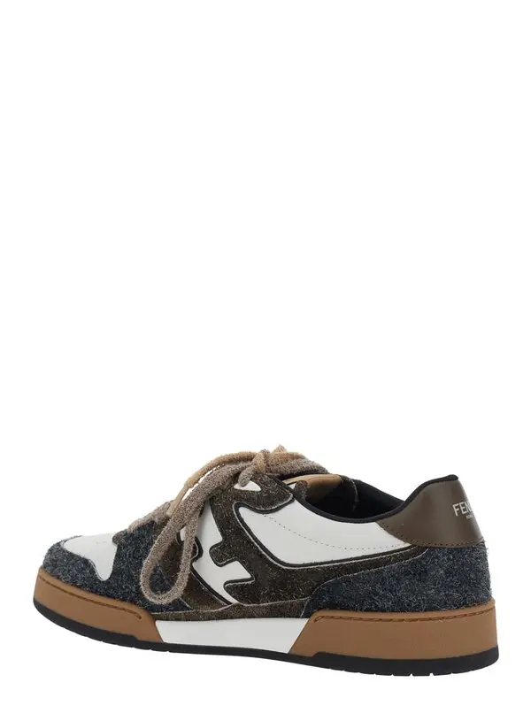 Fendi Sneakers 'match Suede' Brown With Suede Leather Details - Multicolor