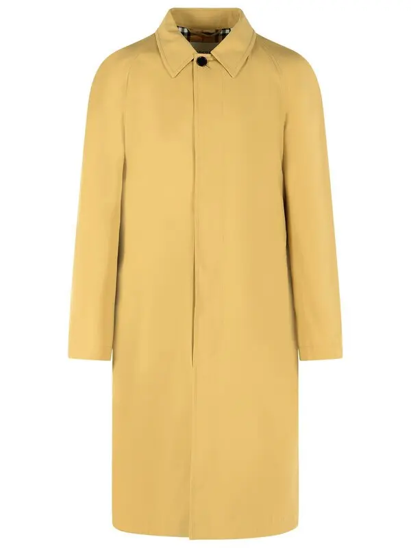 Burberry Hamper' Long Cotton Raincoat - Cream
