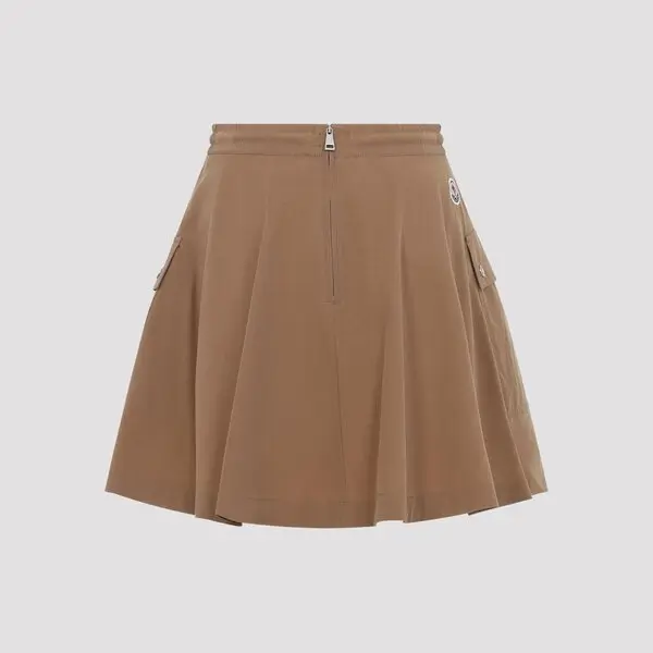 Moncler Technical Cotton Flared Cargo Skirt