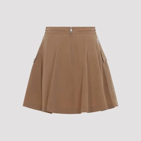 Moncler Technical Cotton Flared Cargo Skirt