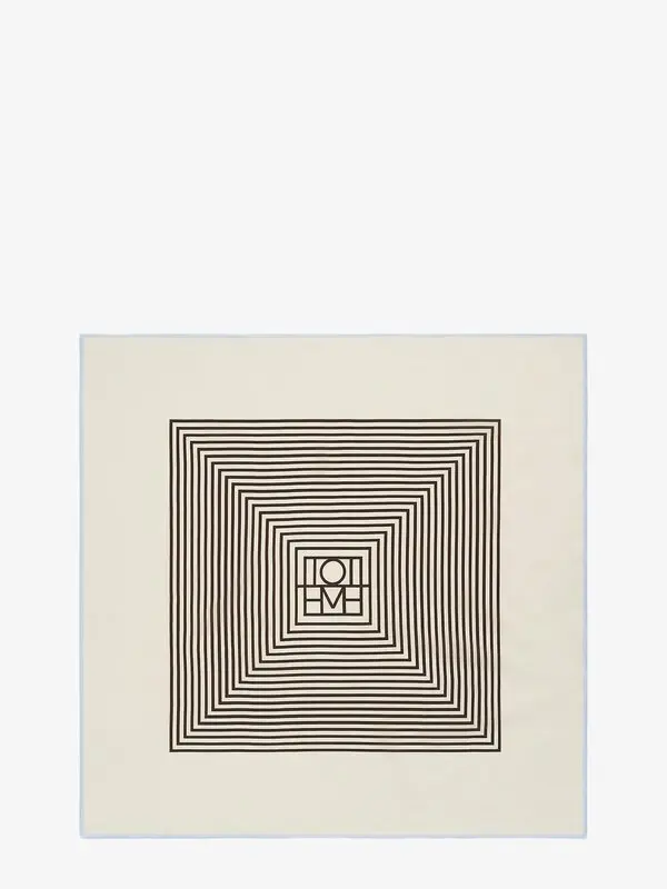 TOTEME Centered Monogram Silk Foulard