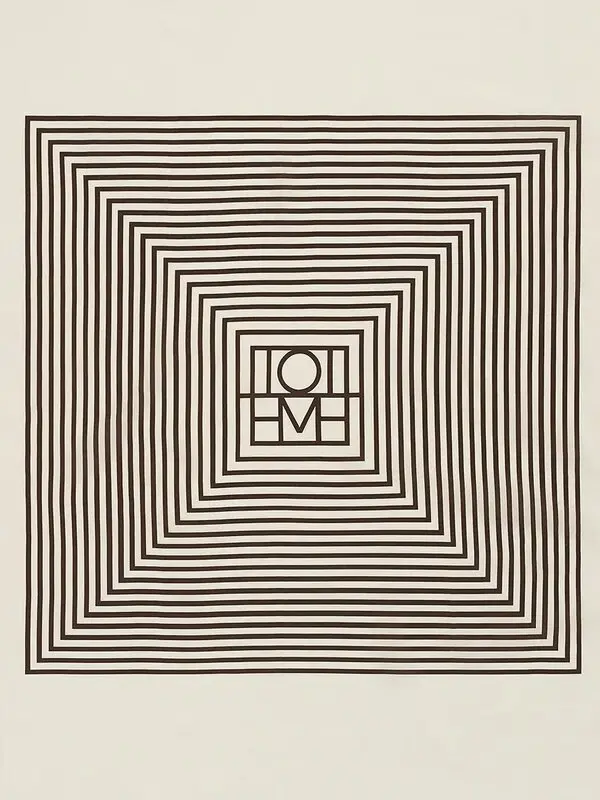 TOTEME Centered Monogram Silk Foulard