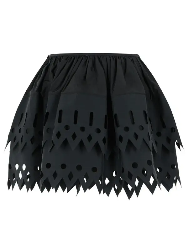 Blumarine Tech Cotton Blend Skirt