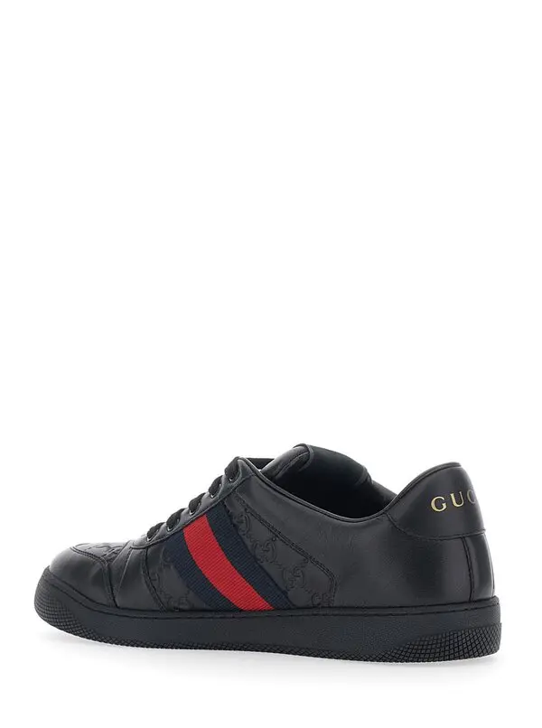 Gucci Leather Screener Low Top Sneakers