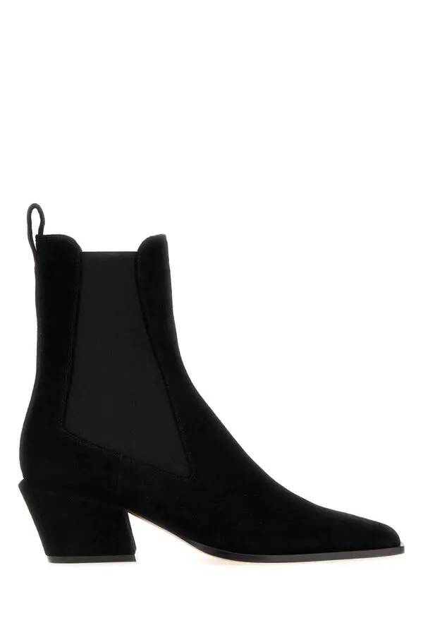 Paris Texas Suede Bettina Ankle Boots - Black