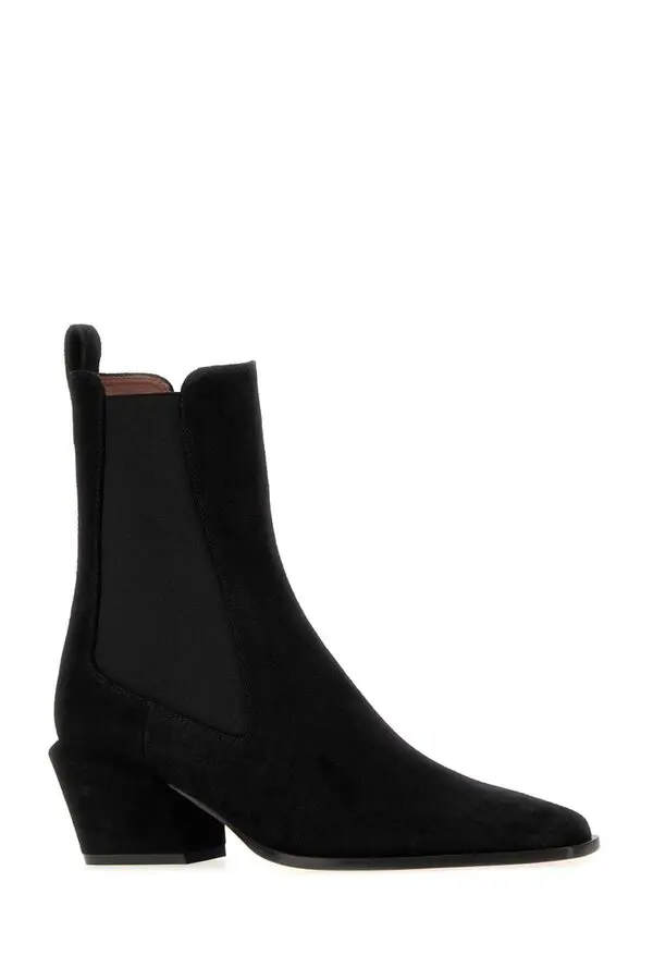 Paris Texas Suede Bettina Ankle Boots - Black