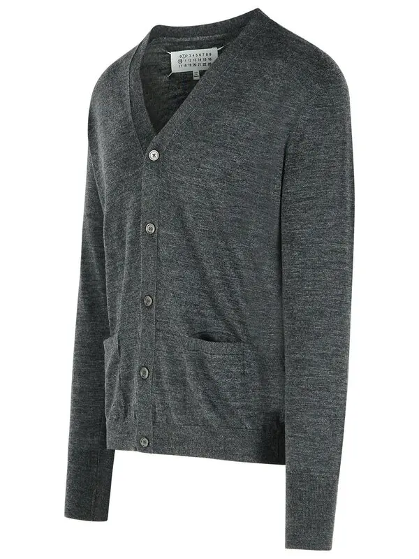 MAISON MARGIELA Wool Blend Cardigan - Gray