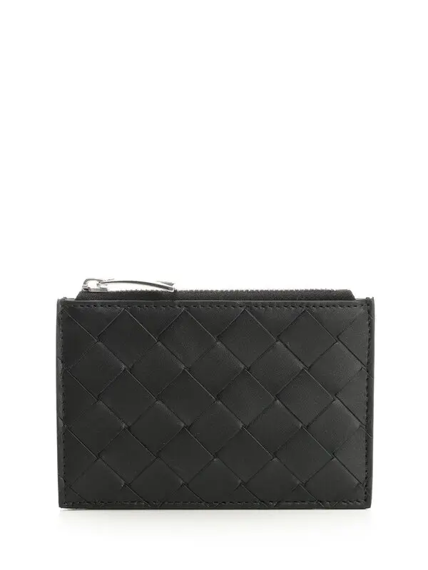 Bottega Veneta Woven Card Holder With Zip