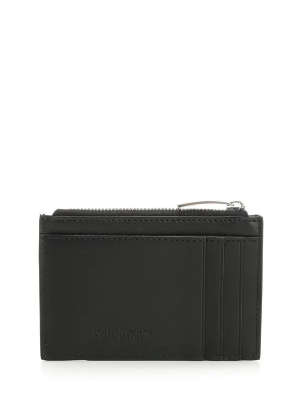 Bottega Veneta Woven Card Holder With Zip