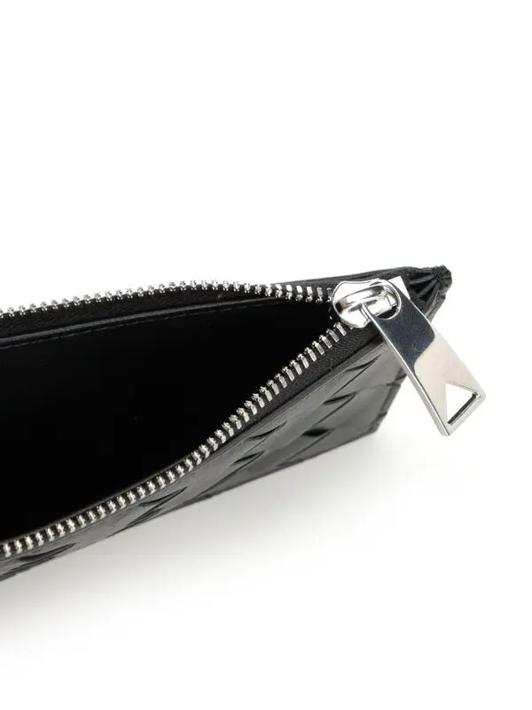 Bottega Veneta Woven Card Holder With Zip