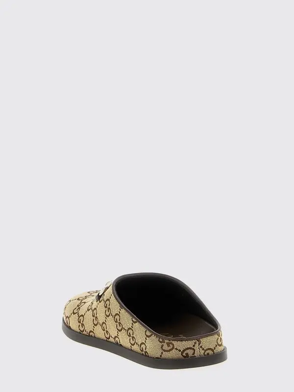 Gucci Gg Jacquard Cotton Blend Slippers With Horsebit - Brown