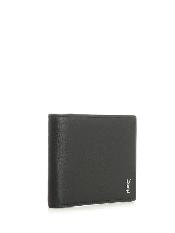 Saint Laurent Tiny Cassandre Wallet - Black