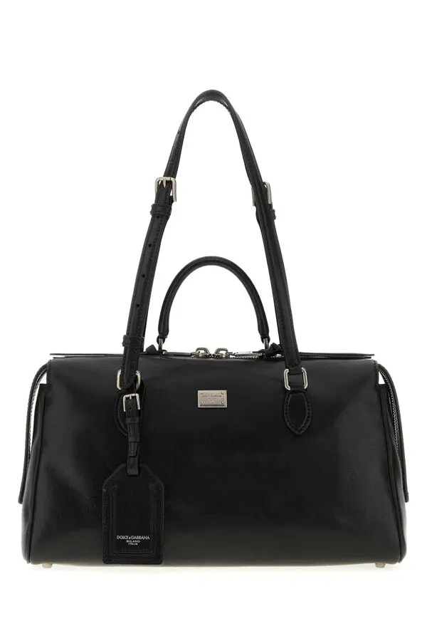 Dolce & Gabbana Leather Vittoria Handbag - Black