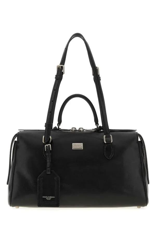 Dolce & Gabbana Leather Vittoria Handbag - Black