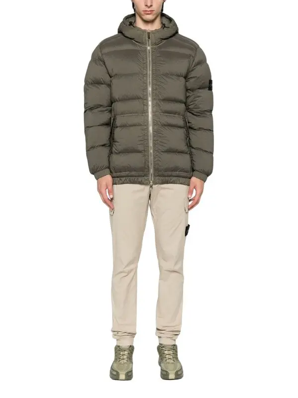 Stone Island Padded Down Jacket With Hood