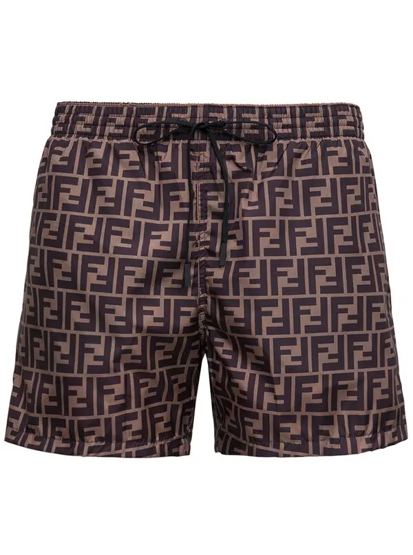 Fendi Ff Fabric Swim Shorts For