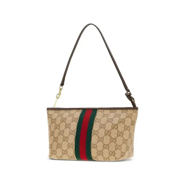 Gucci Gg Supreme Canvas Shoulder Bag - Cream