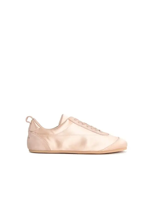 JIL SANDER Etage' Satin Sneakers With Rosé Suede Trim - Pink