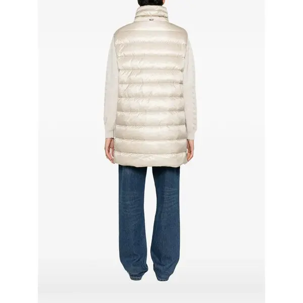 Herno Single Breasted Quilted Coat - Cream