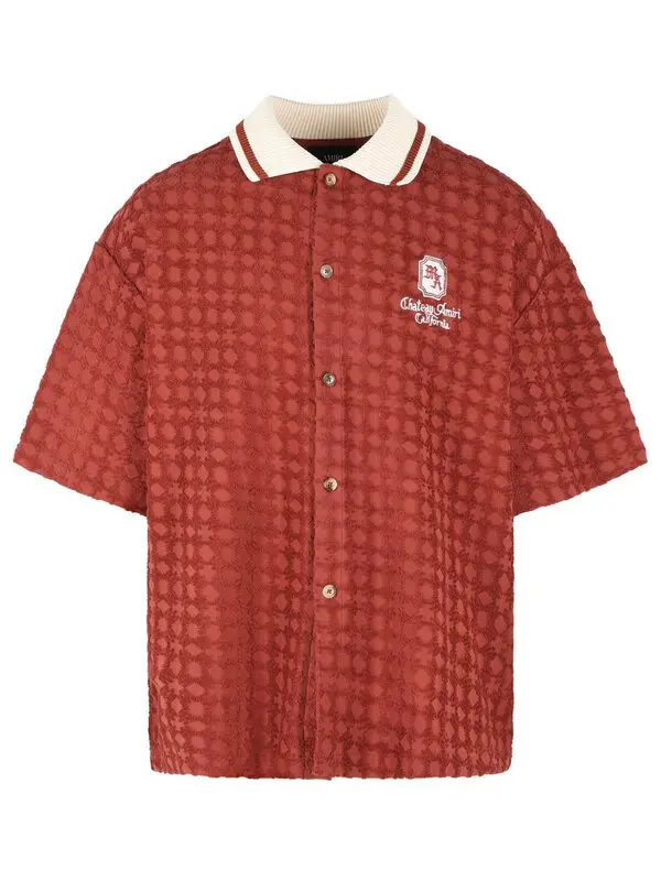 Amiri Brick Cotton Shirt - Red