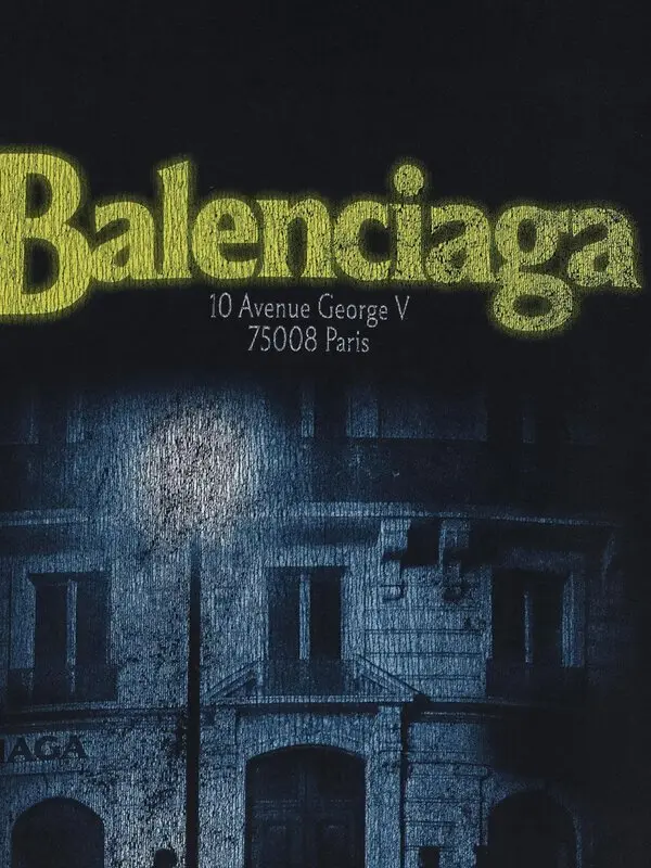 Balenciaga Cotton T-shirt With Front Logo Print - Multicolor